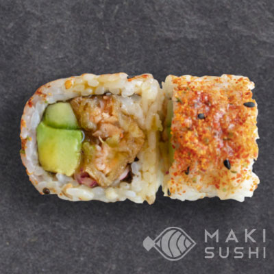 Tempura Laks Roll (Uramaki) – Maki Sushi Humlebæk