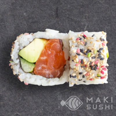 Spicy Laks Roll (Uramaki) – Maki Sushi Søborg