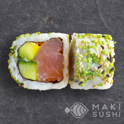 Spicy Laks Roll (Uramaki) – Maki Sushi Søborg